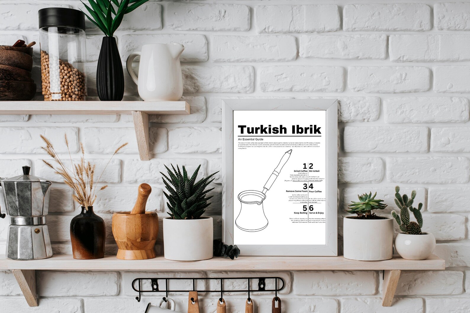 DIGITAL DOWNLOAD Turkish Ibrik Coffee Print Turkish Ibrik Coffee Guide ...