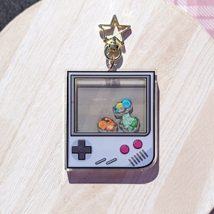 Shaker Charm - Gameboy Pokemon - Double-sided Acrylic Shaker Charm ...