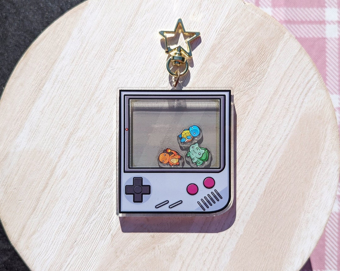 Shaker Charm - Gameboy Pokemon - Double-sided Acrylic Shaker Charm ...