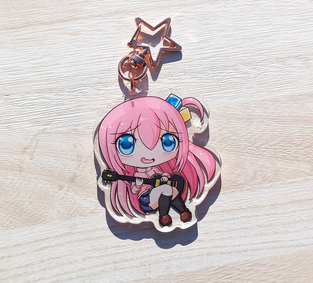 Keychain- Rock Girl Anime - Double-sided Acrylic Charm - Keychain ...