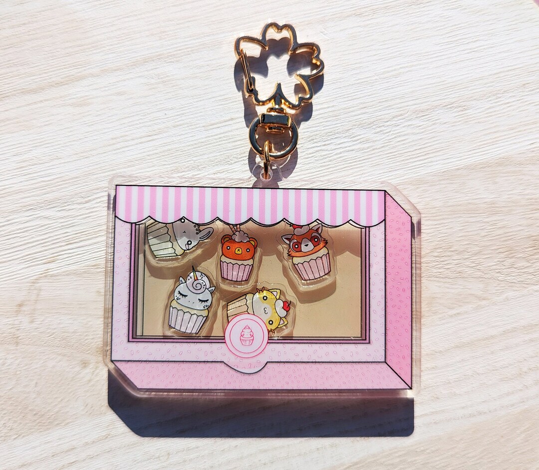 Shaker Charm - Bakery Box Filled With Animal Cupcakes - Double-sided ...