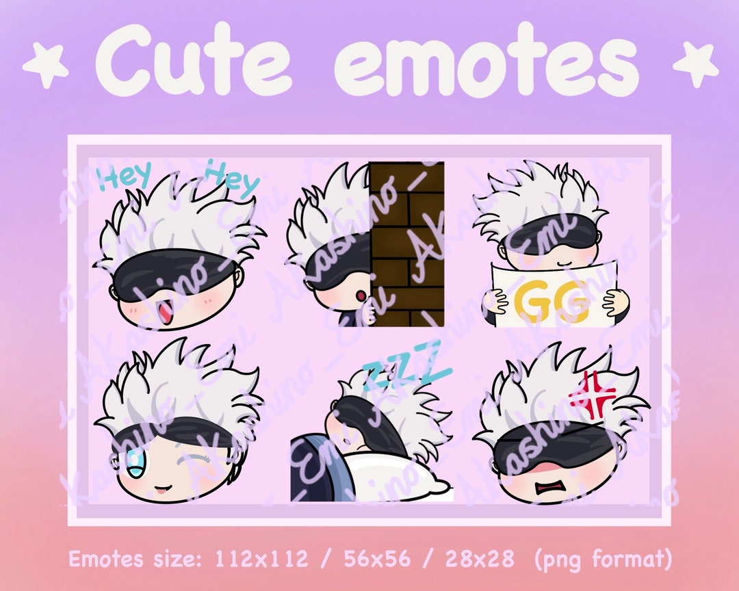 Gojo Emotes (chibi Style) for Twitch/discord - Etsy