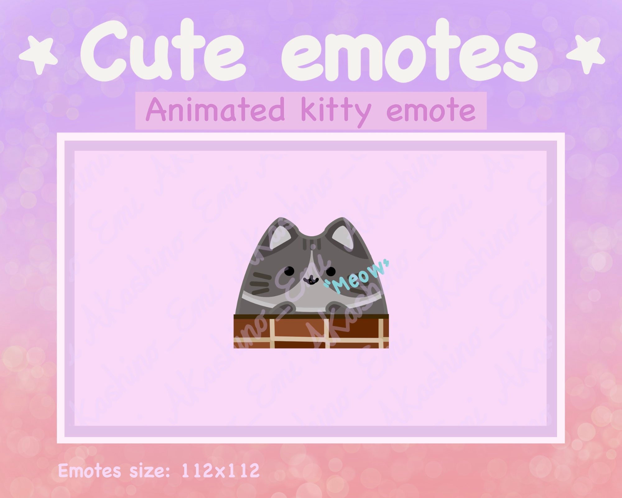 Cute Kitty Peeking Animated Emote Gif for Twitch / Discord - Etsy