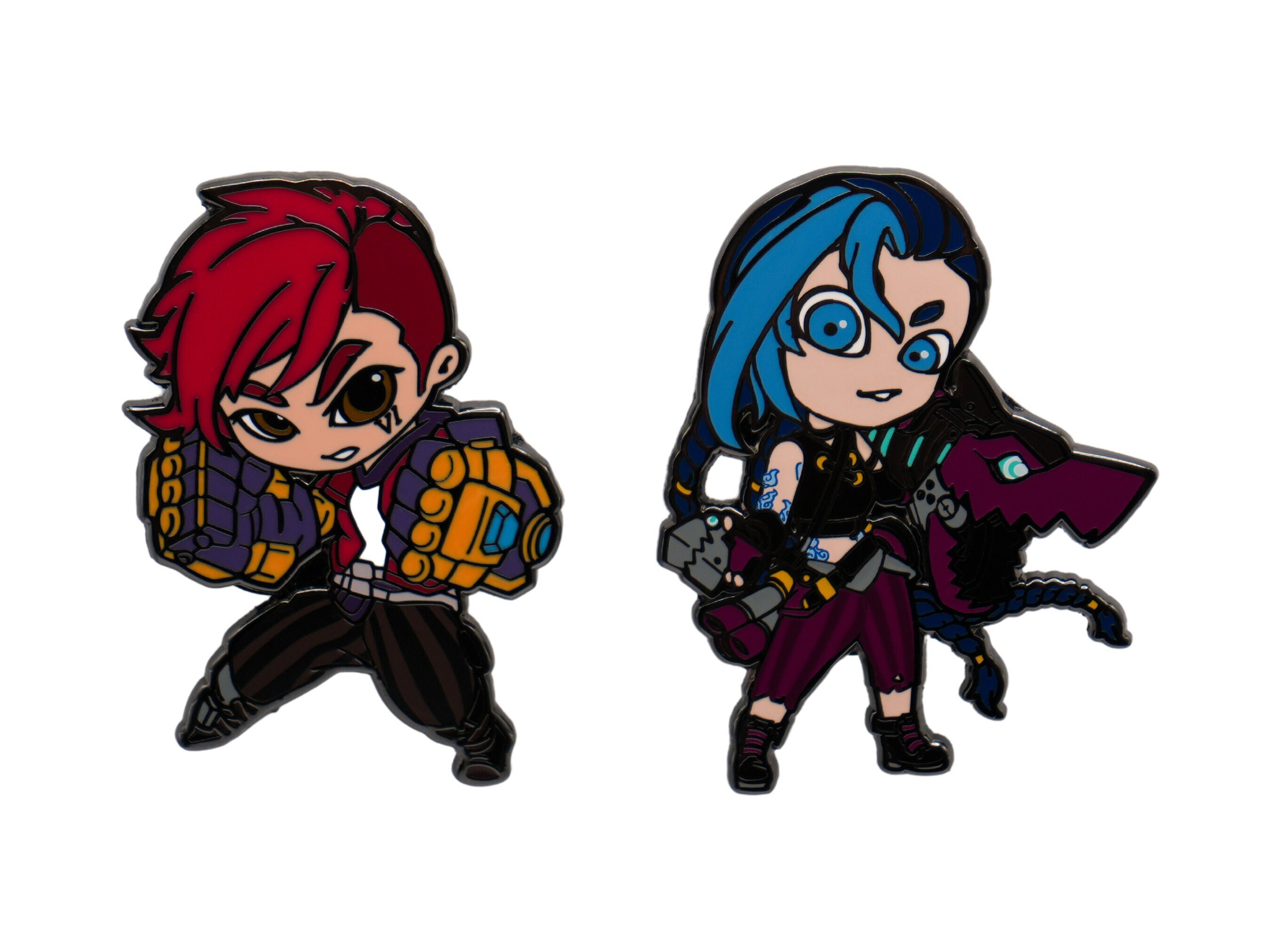 Ultimate Chibi Hard Enamel Pin Set Jinx & Vi Cute Pin Badges for ...