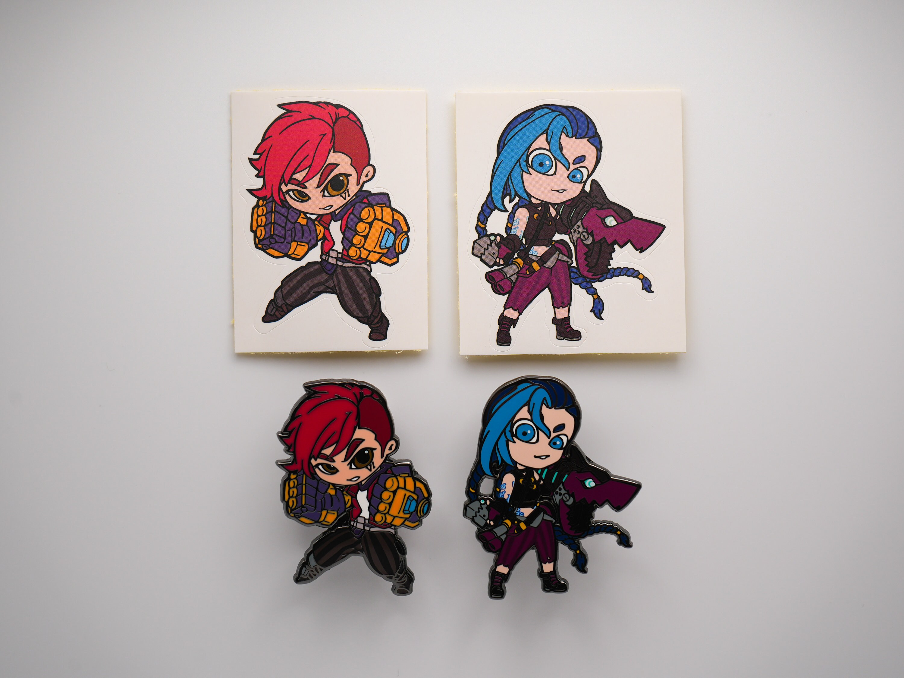 Ultimate Chibi Hard Enamel Pin Set Jinx & Vi Cute Pin Badges for ...