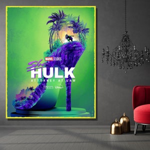 She Hulk Canvas Print, She Hulk Poster,she Hulk Wall Art,woman Wall Art ...