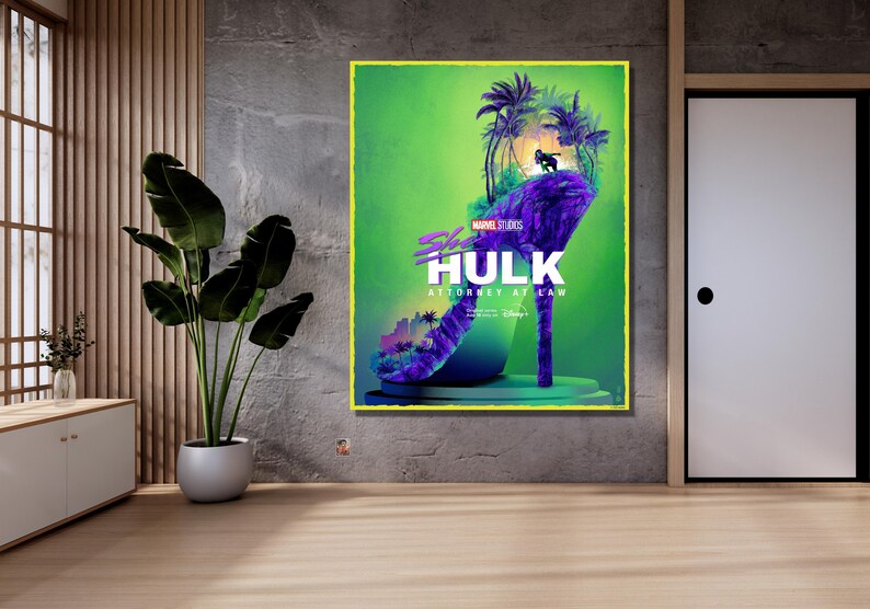 She Hulk Canvas Print, She Hulk Poster,she Hulk Wall Art,woman Wall Art ...