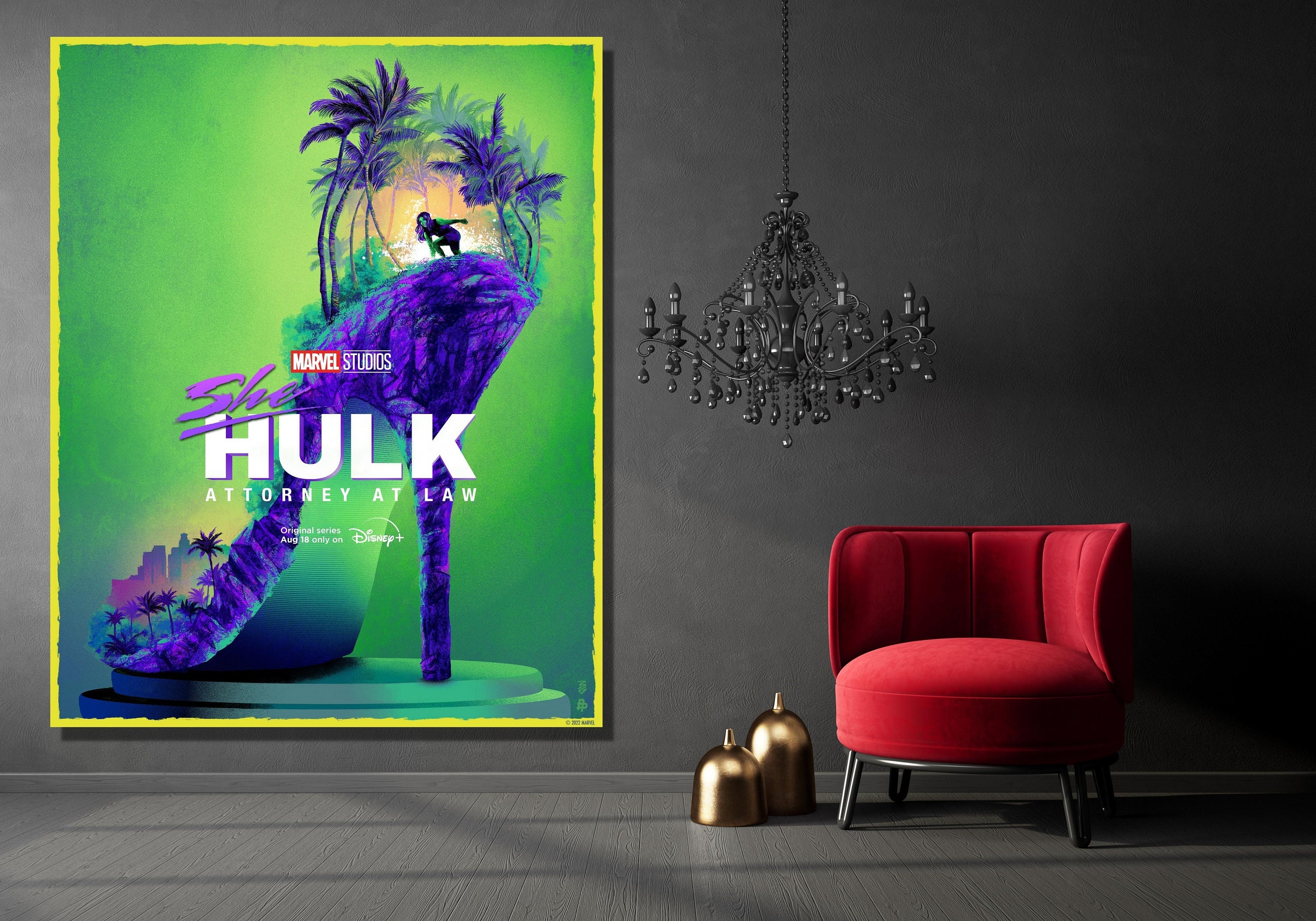 She Hulk Canvas Print, She Hulk Poster,she Hulk Wall Art,woman Wall Art ...