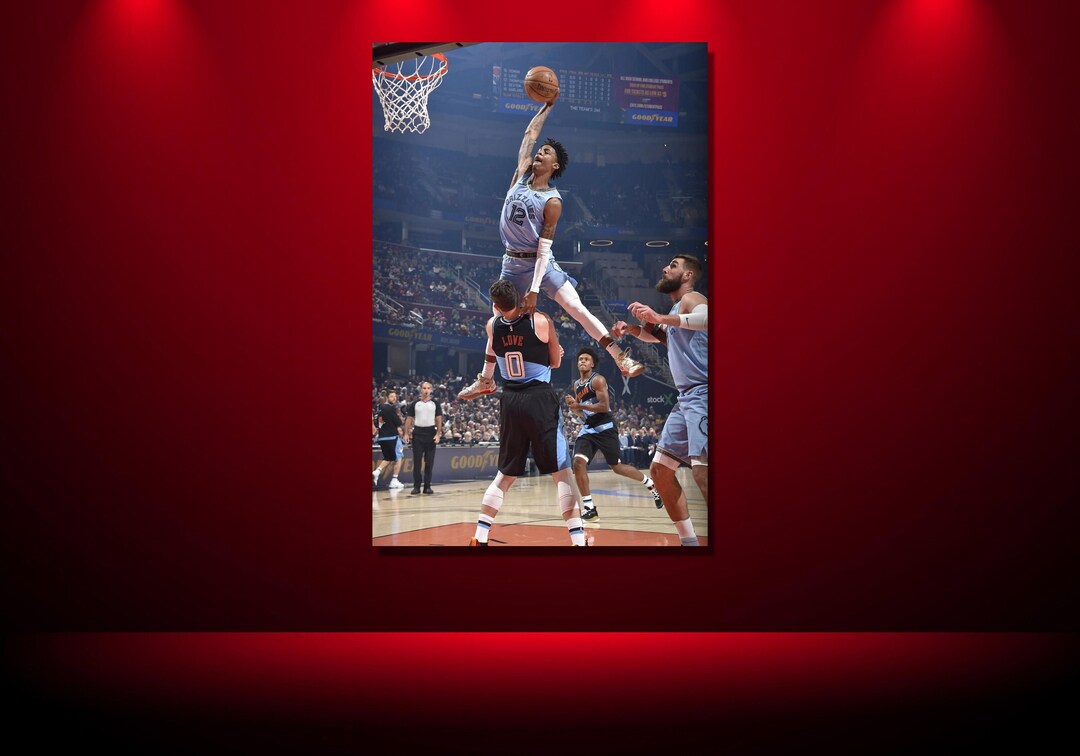 Ja Morant Canvas Wall Art,ja Morant Poster,ja Morant Dunk Poster,ja Morant Print,grizzlies ...