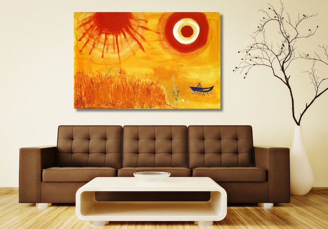 Marc Chagall Canvas Wall Art,marc Chagall A Wheatfield on a Summer's ...