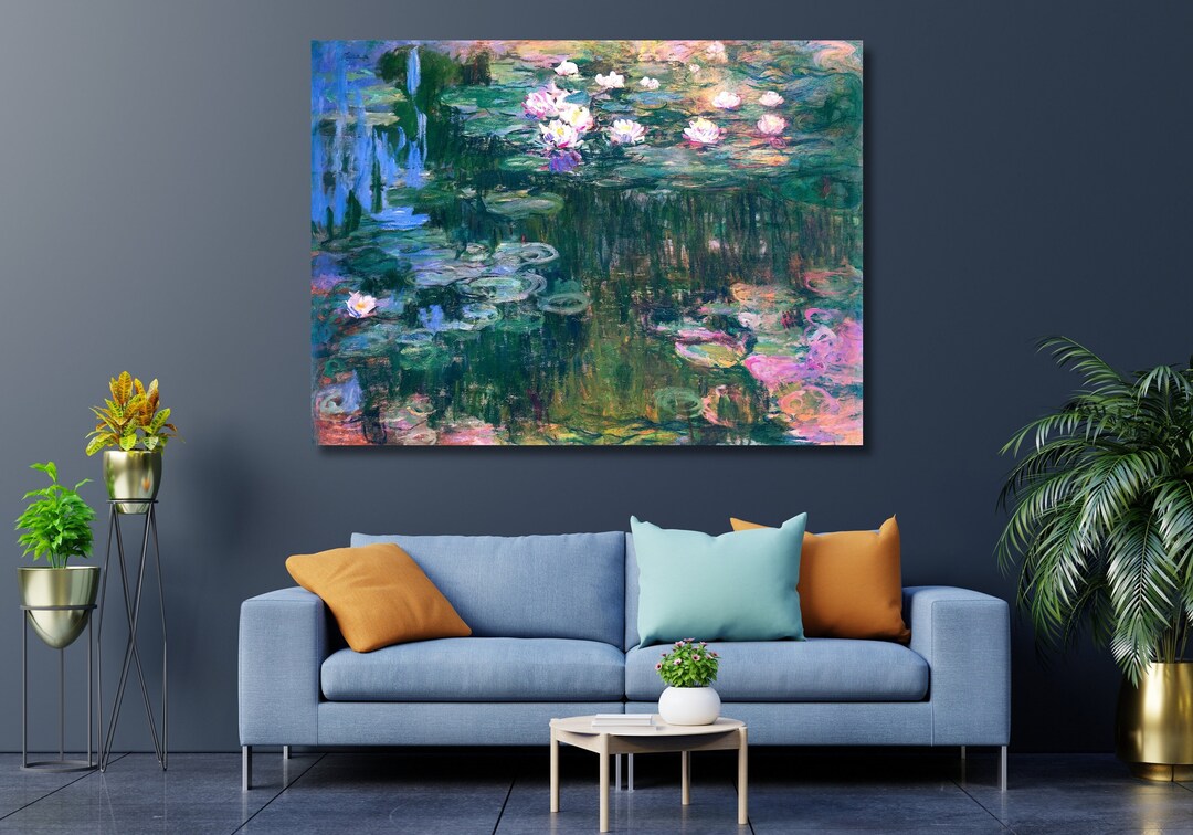 Claude Monet Canvas Water Lilies Nympheas Canvas Wall Art Monet Canvas ...