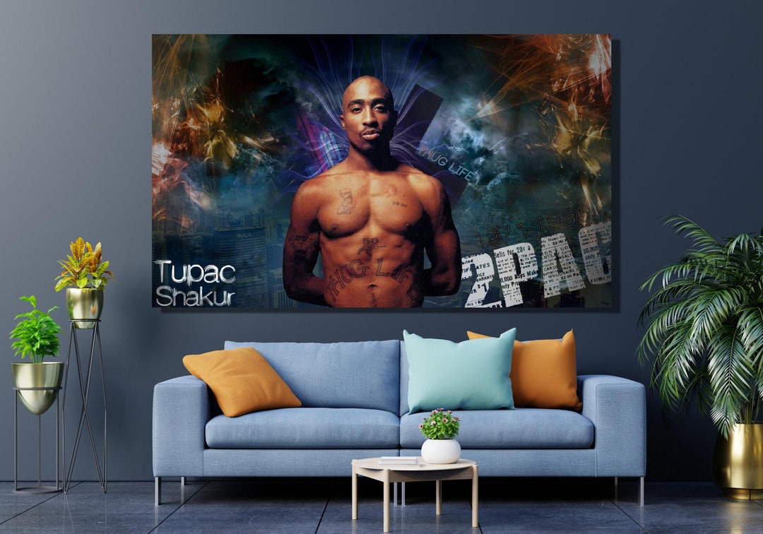 Tupac Shakur 2pac Music Postercanvas Printframed Option Room - Etsy