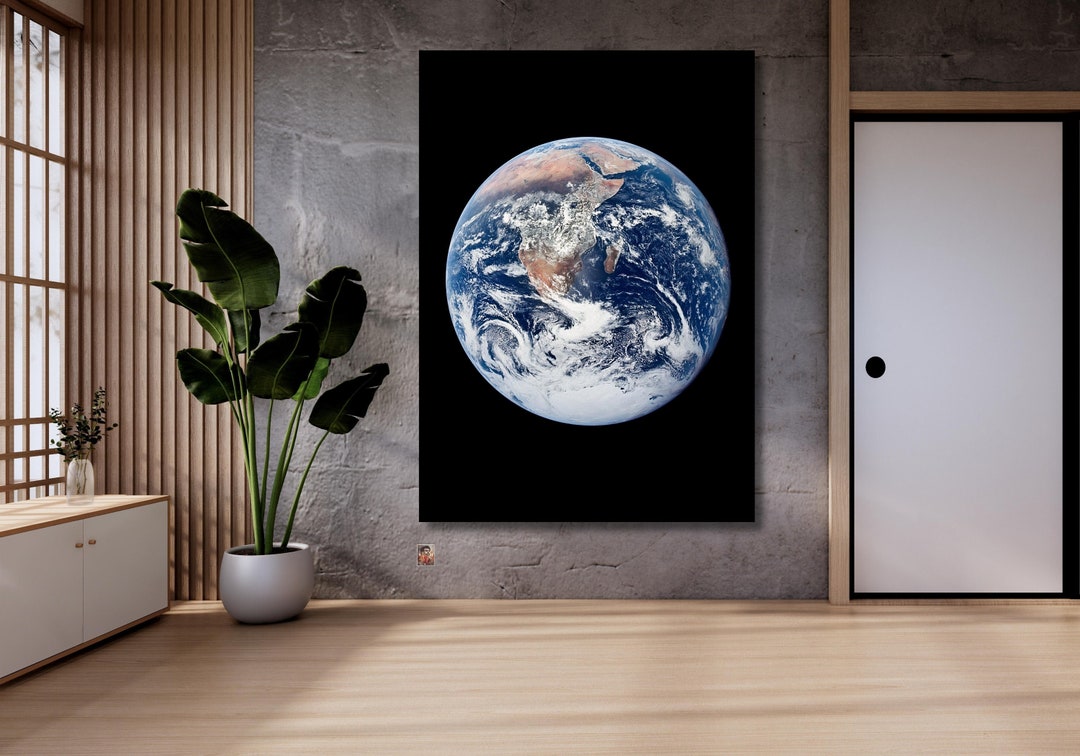 The Blue Marble 1972 NASA Apollo17 Spacecraft Earth Image Ready Wall ...