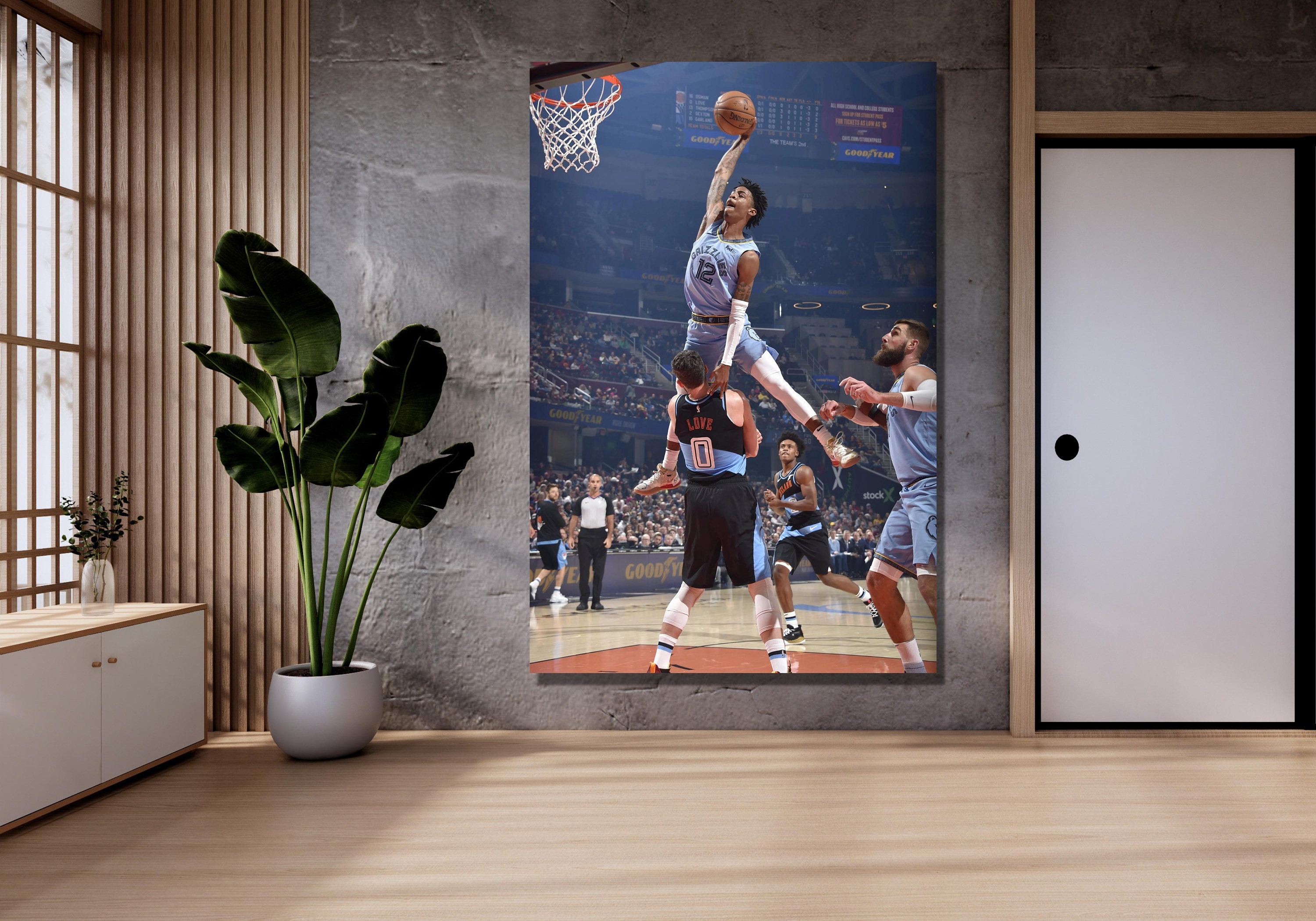 Ja Morant Canvas Wall Art,ja Morant Poster,ja Morant Dunk Poster,ja ...