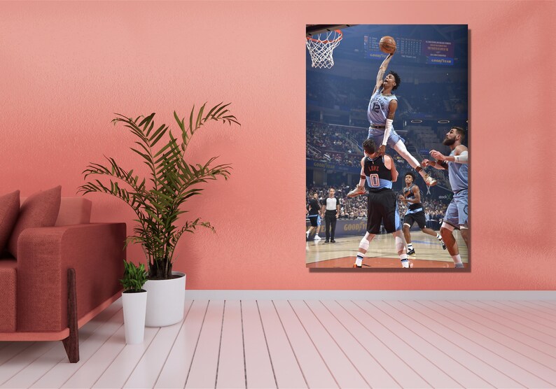 Ja Morant Canvas Wall Art,ja Morant Poster,ja Morant Dunk Poster,ja Morant Print,grizzlies ...