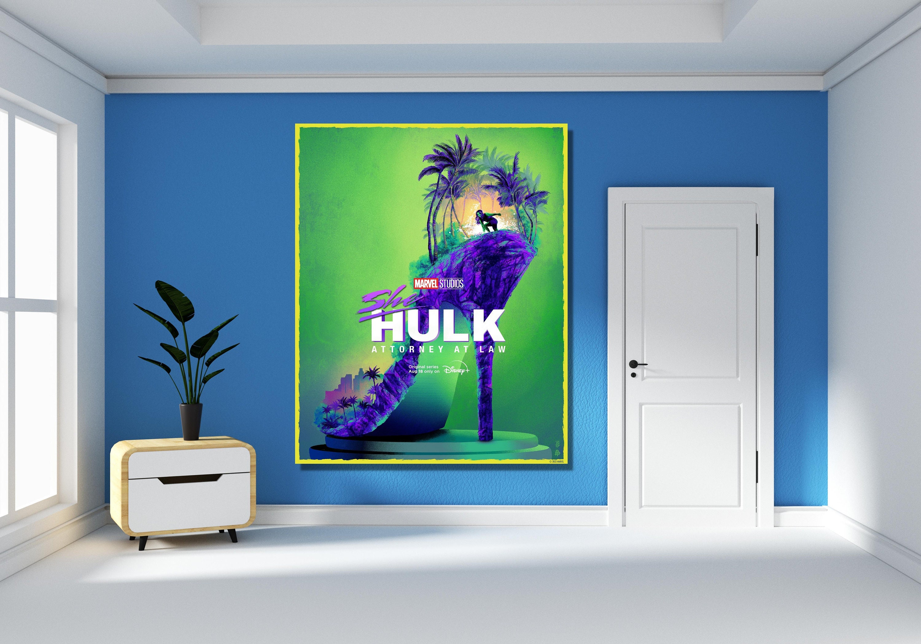 She Hulk Canvas Print, She Hulk Poster,she Hulk Wall Art,woman Wall Art ...