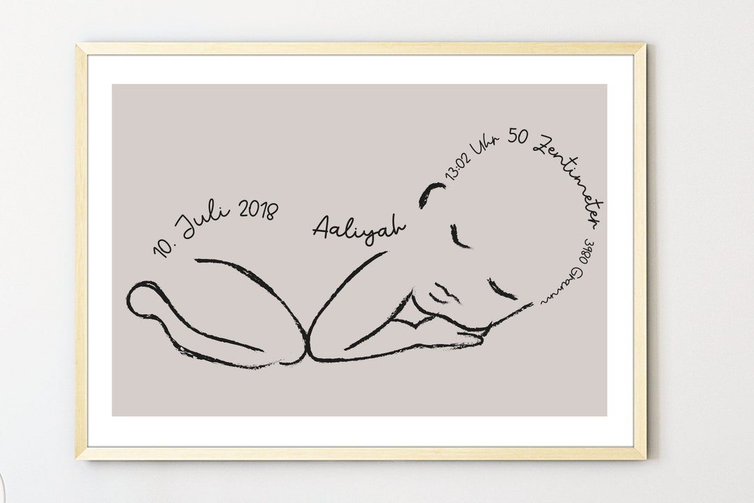 Birth Posters / Dates of Birth / Baby Posters / Personalized / Gift ...