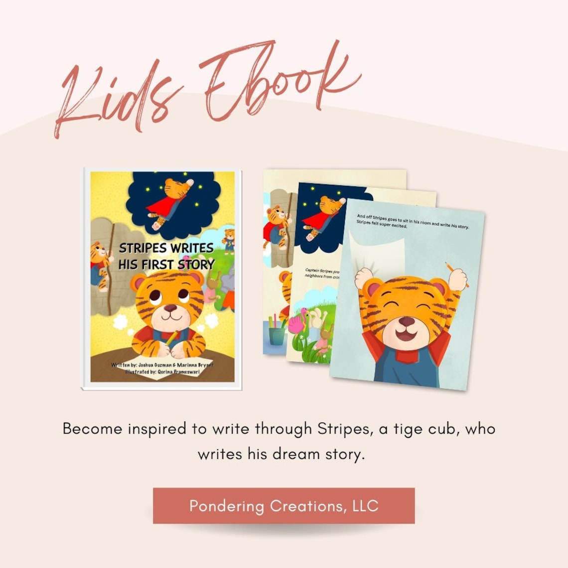 Stripes Writes His First Story | Children's Ebook, Printable Book ...