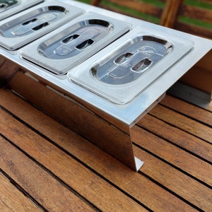 Rustic Cedar Pizza Prep Station: Metal Grill Table With Serving ...