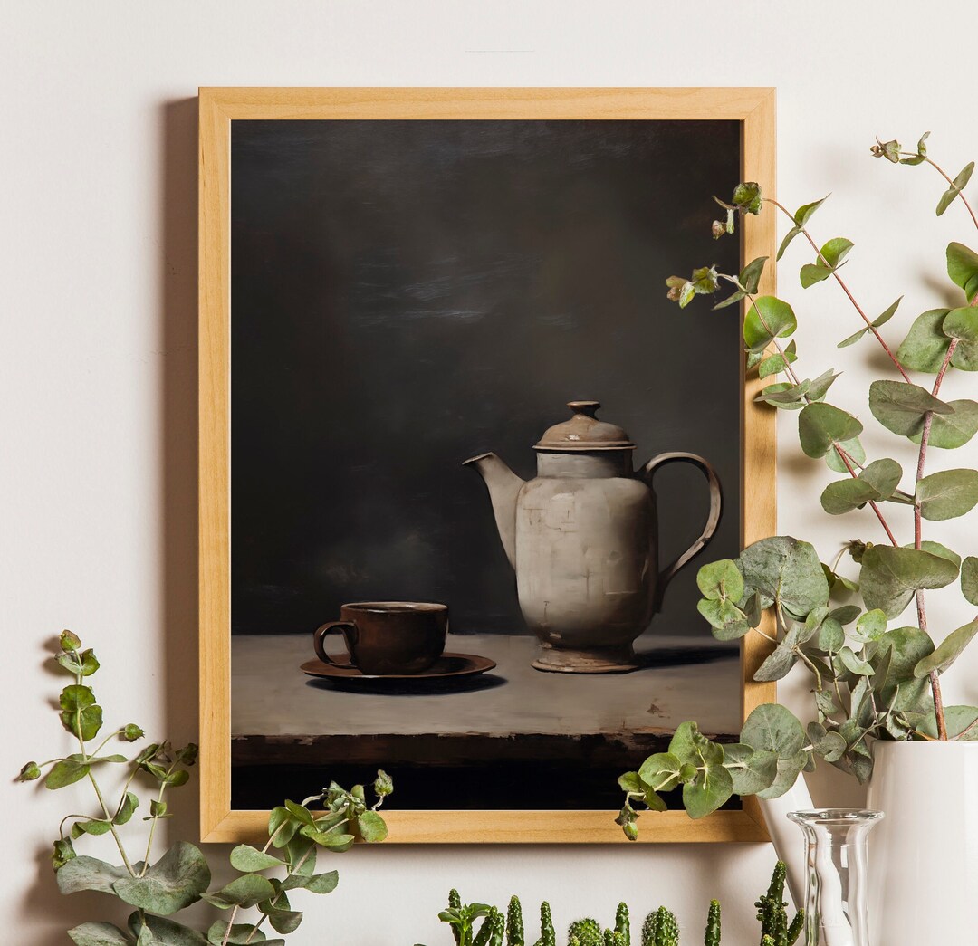 Vintage Coffee Pot Still Life PRINTABLE Art: Kitchen Decor (digital ...