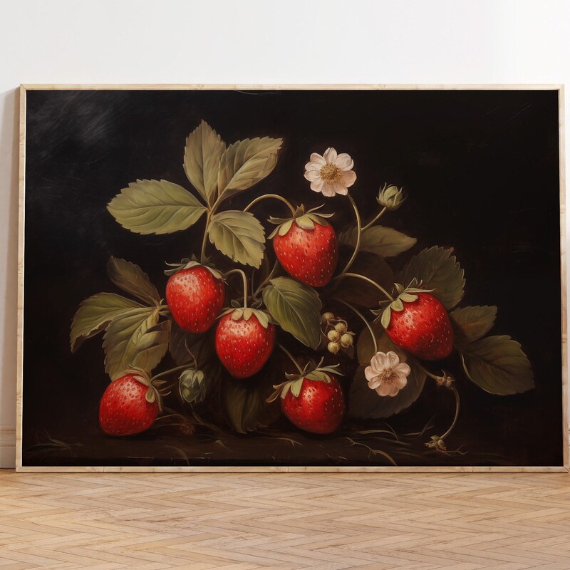 Strawberries Painting - Etsy