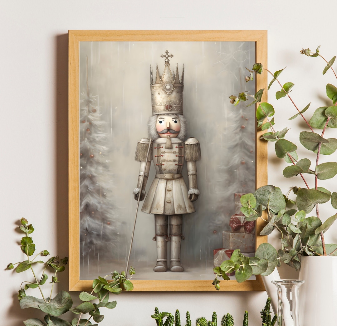 Nutcracker Christmas Print, Christmas Vintage Style Print, Rustic Wall ...
