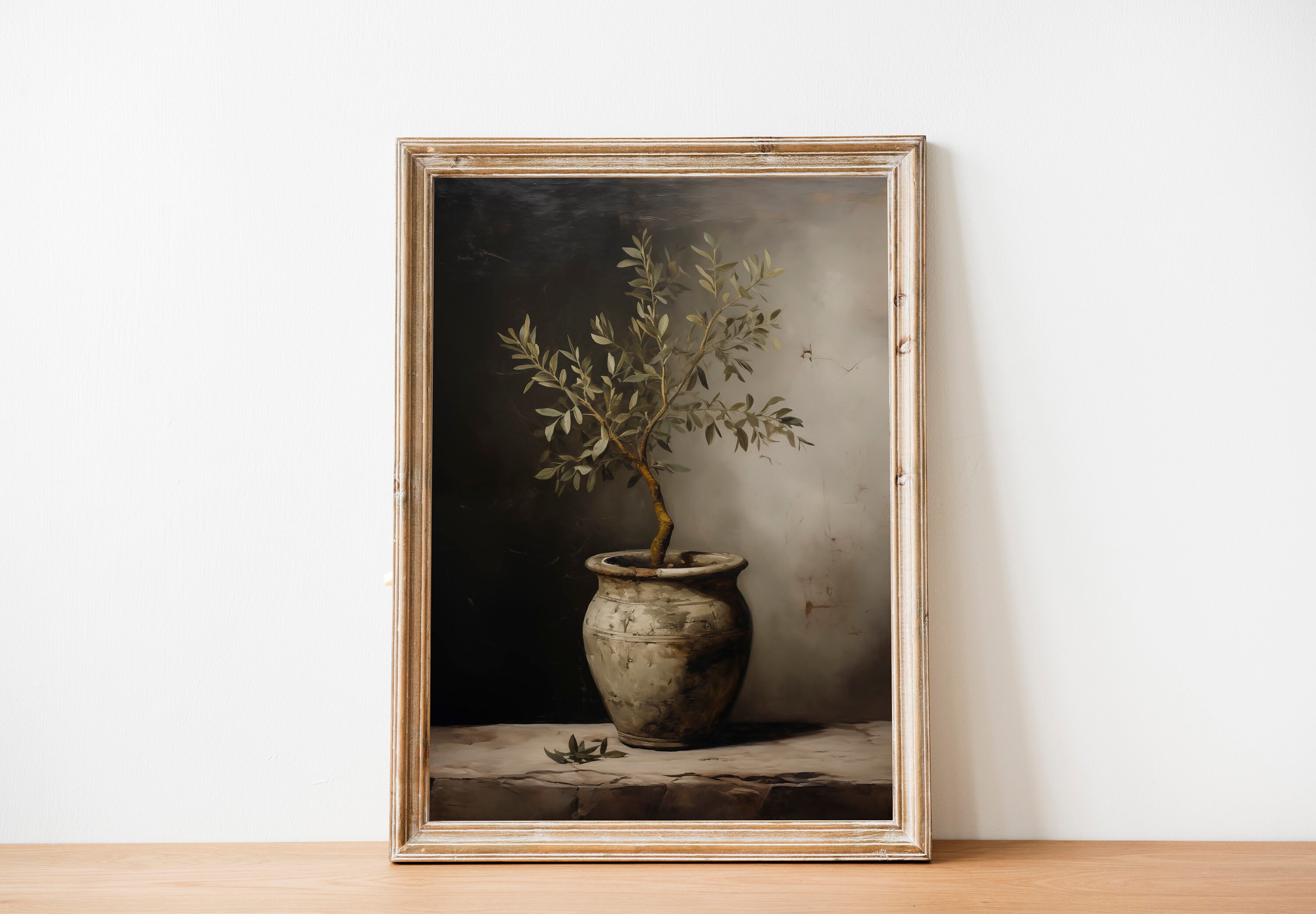 Olive Tree Painting PRINTABLE, Vintage Olive Plant Painting, Greece ...