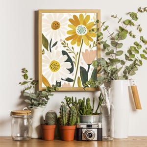 Daisy Print, Daisy Printable Wall Art, Daisy Wall Art, Flower Poster ...