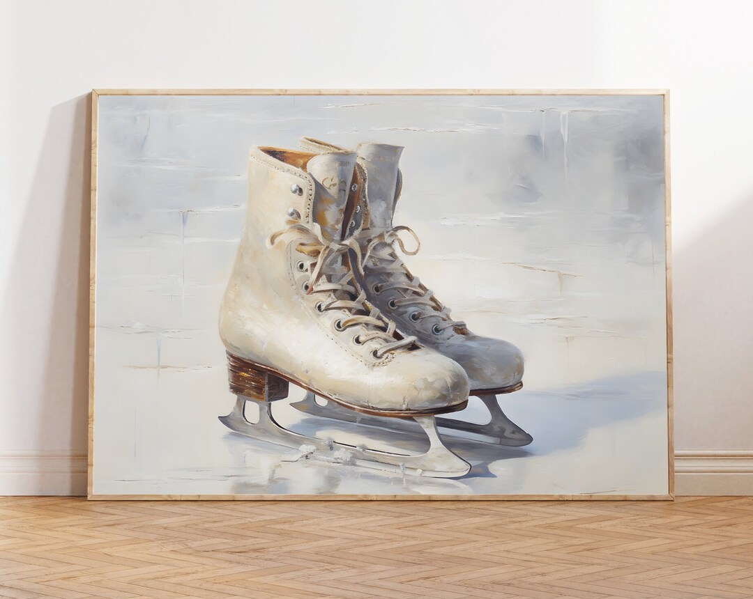 PRINTABLE Christmas Ice Skates Still Life Print, Rusic Wall Decor ...