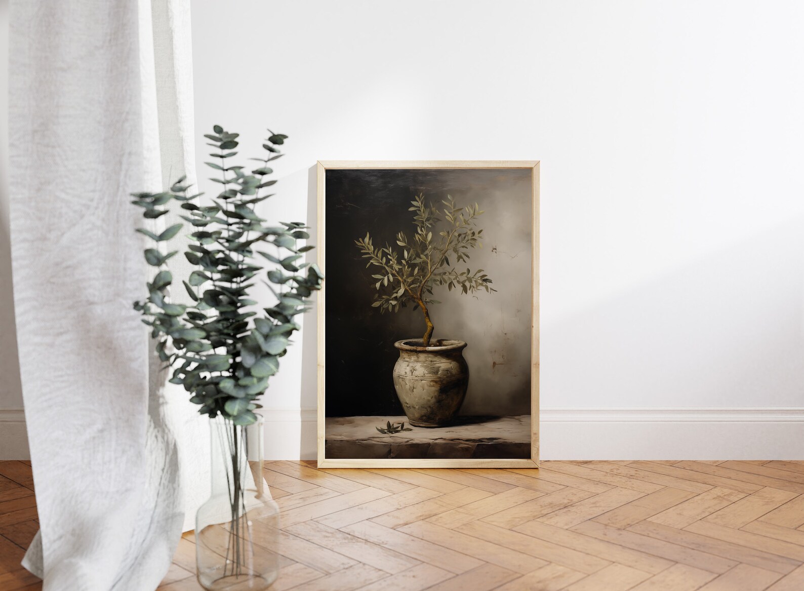 Olive Tree Painting PRINTABLE, Vintage Olive Plant Painting, Greece ...