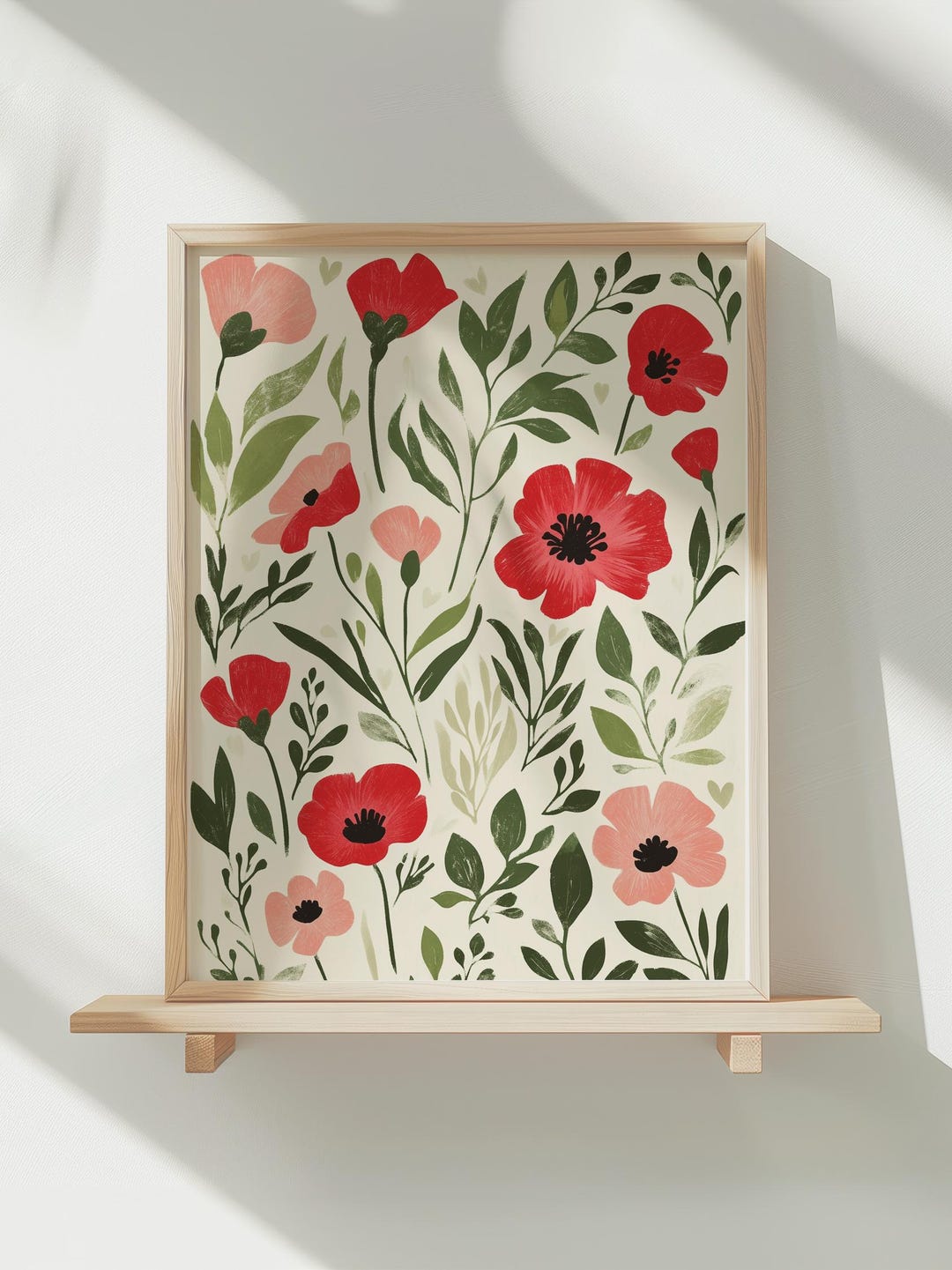 Poppy Art Print, Botanical Print Poster, Poppy Wall Art, Colorful ...