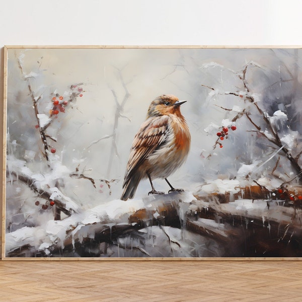 Winter Bird Art - Etsy