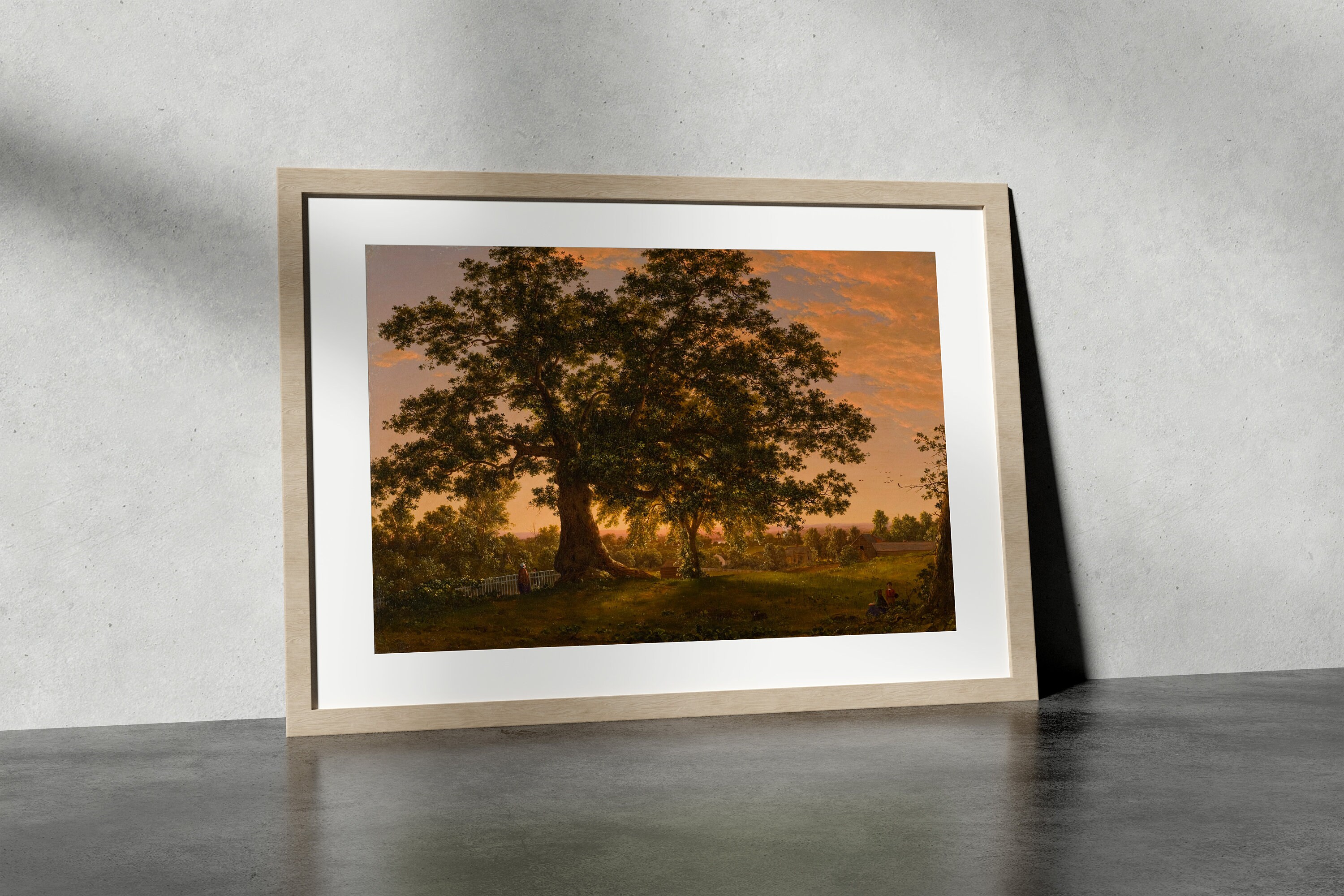 Landscape Oil Painting Oak Tree Painting PRINTABLE Wall Art Vintage ...