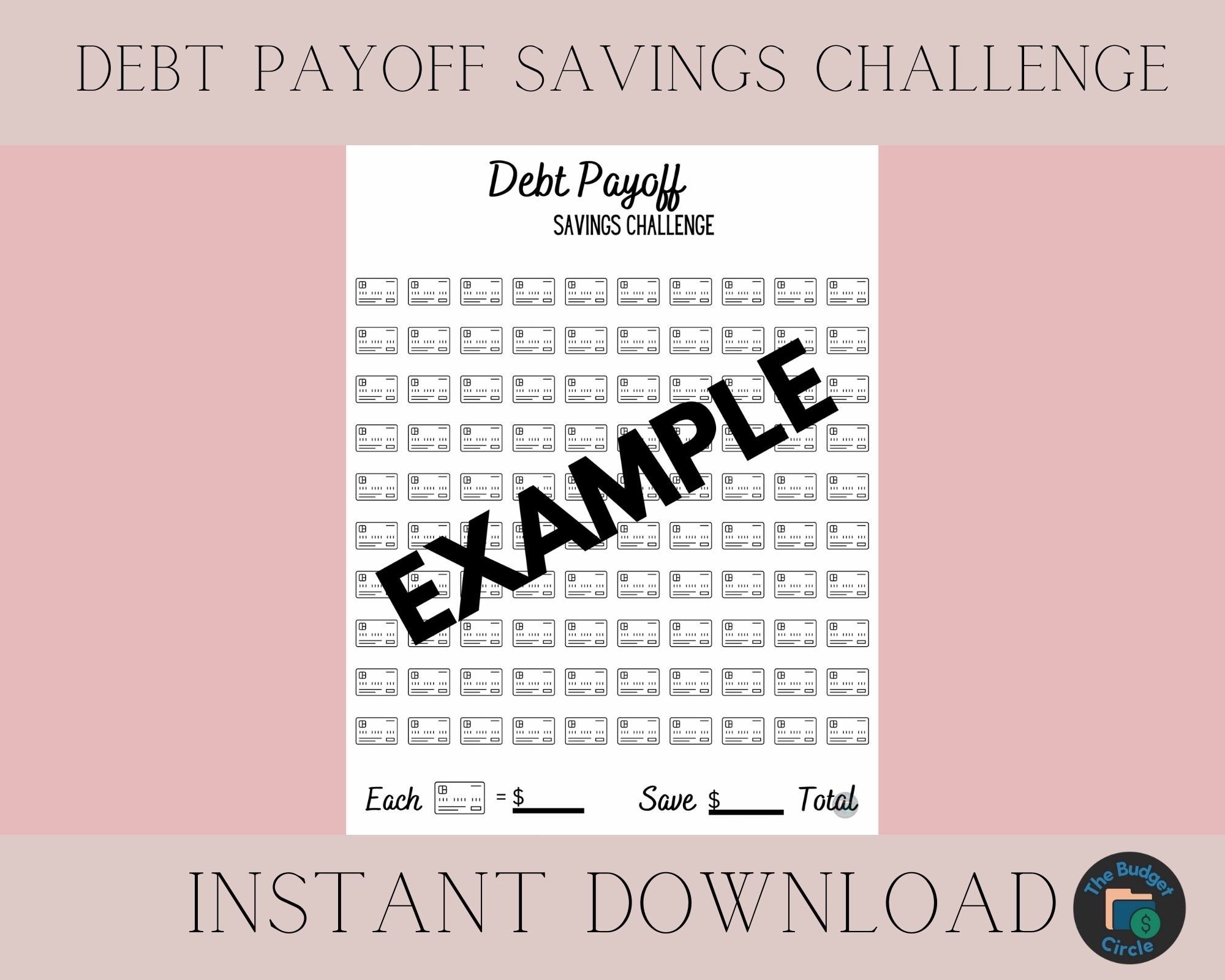 Debt Payoff Savings Challenge-us Letter - Etsy