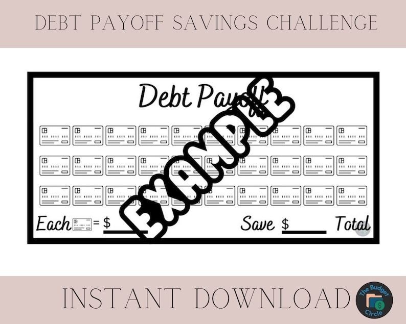 Debt Payoff Savings Challenge - Etsy