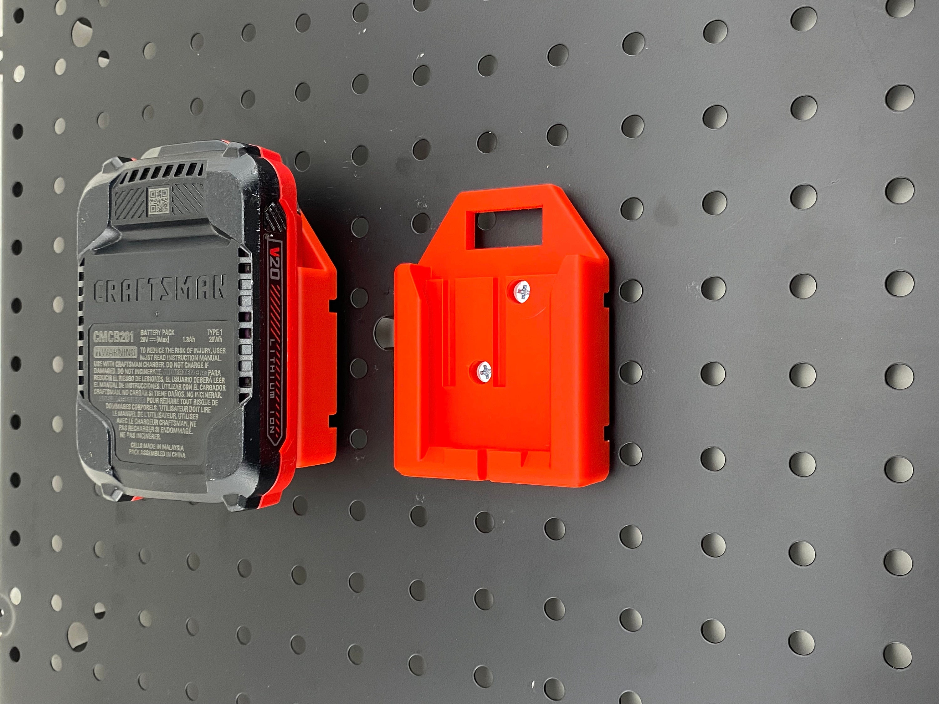 Craftsman Battery Holder Pegboard Mount Battery Holder for - Etsy