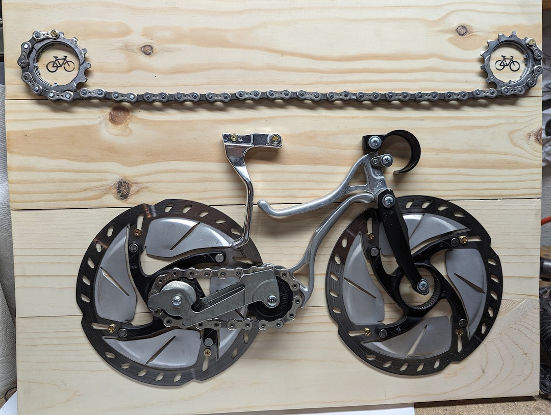 Recycled Bike Art 18 X 14.5 - Etsy