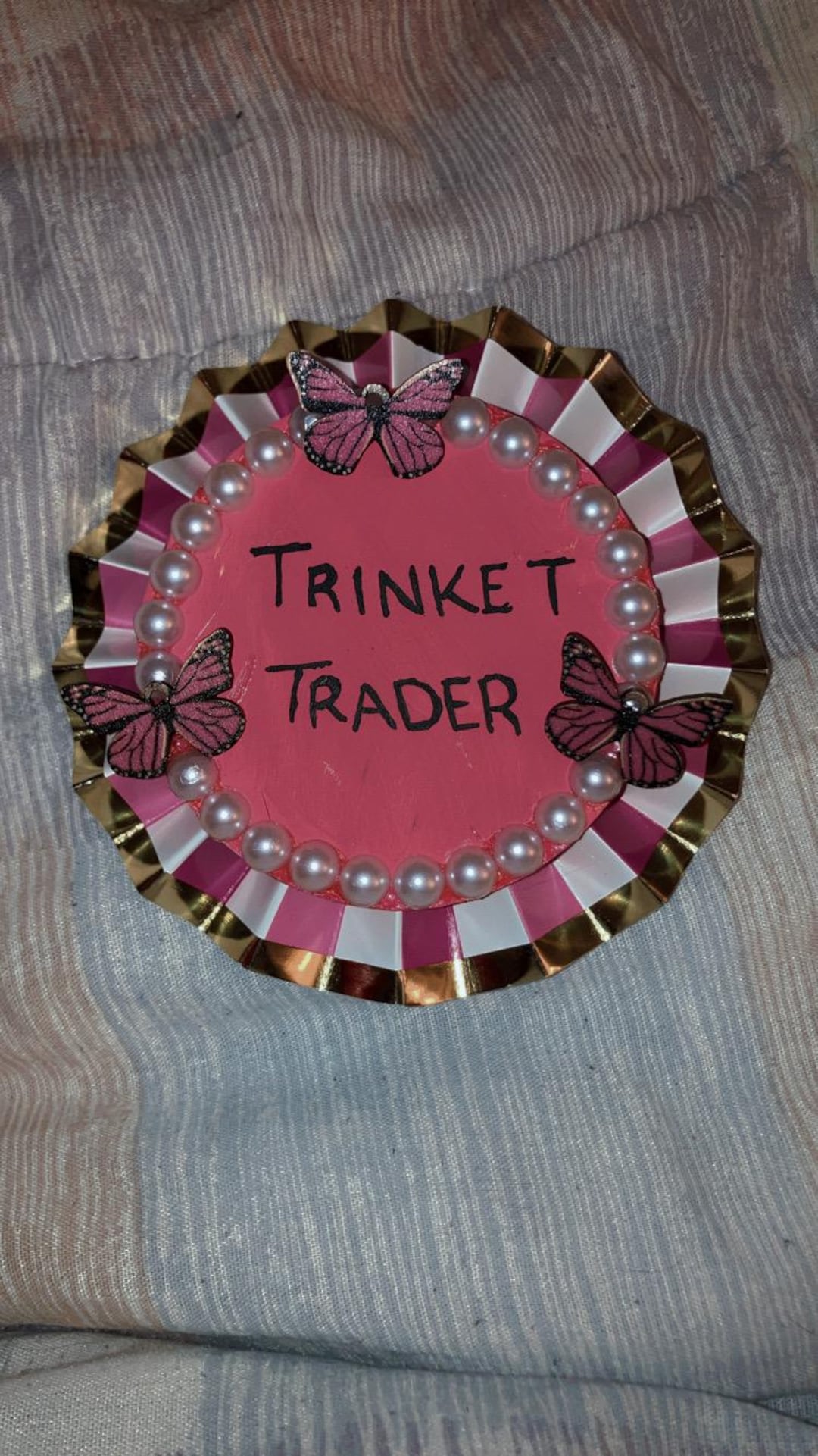Trinket Trader Badges With Ribbon Border for Conventions and Renfaires ...