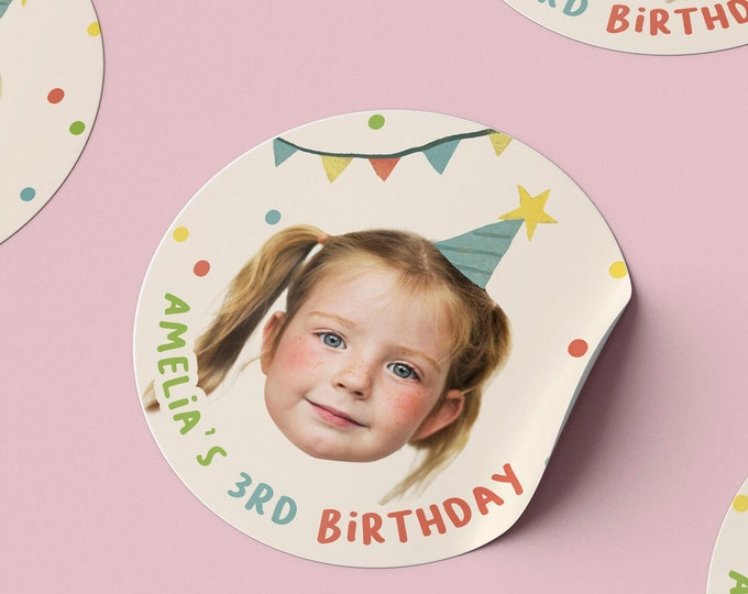 Kids Birthday Sticker｜personalized Birthday Sticker｜custom Kid Birthday ...