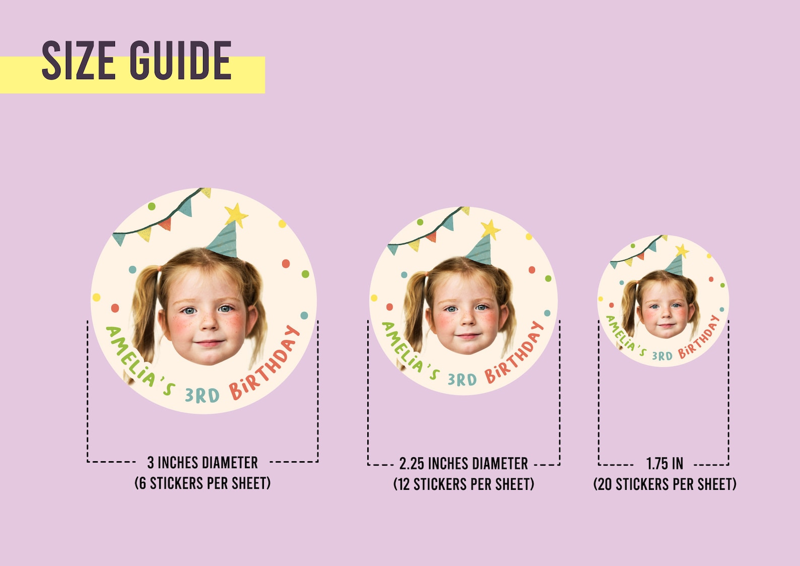 Kids Birthday Stickerpersonalized Birthday Stickercustom Kid Birthday ...