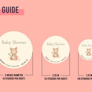 Baby Shower Sticker｜personalized Baby Shower Sticker｜custom Baby Shower ...
