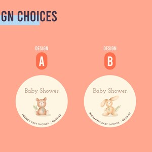 Baby Shower Sticker｜personalized Baby Shower Sticker｜custom Baby Shower ...