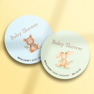 Baby Shower Sticker｜personalized Baby Shower Sticker｜custom Baby Shower ...