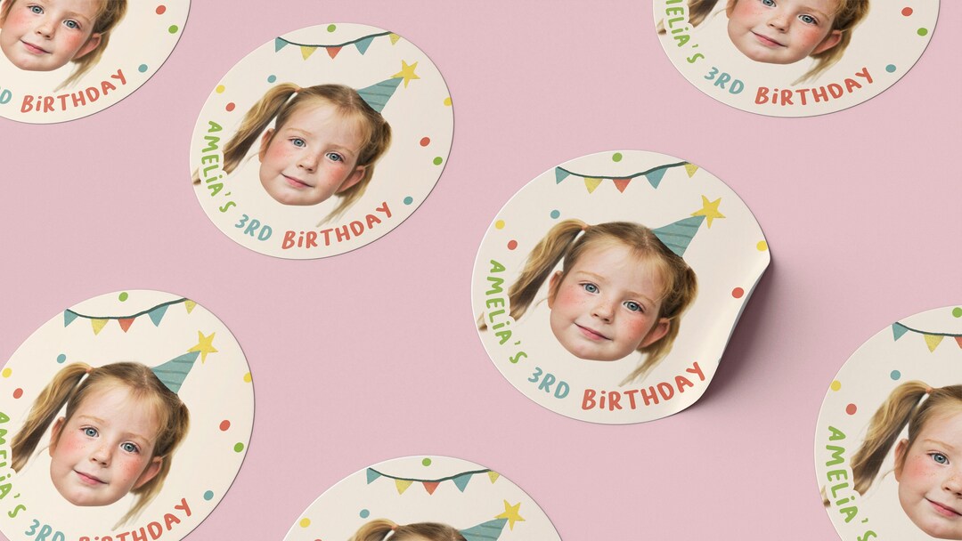 Kids Birthday Sticker｜personalized Birthday Sticker｜custom Kid Birthday ...