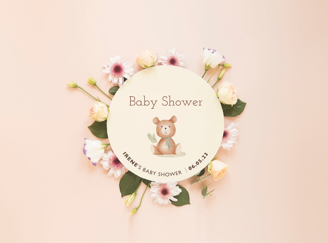 Baby Shower Sticker｜personalized Baby Shower Sticker｜custom Baby Shower ...