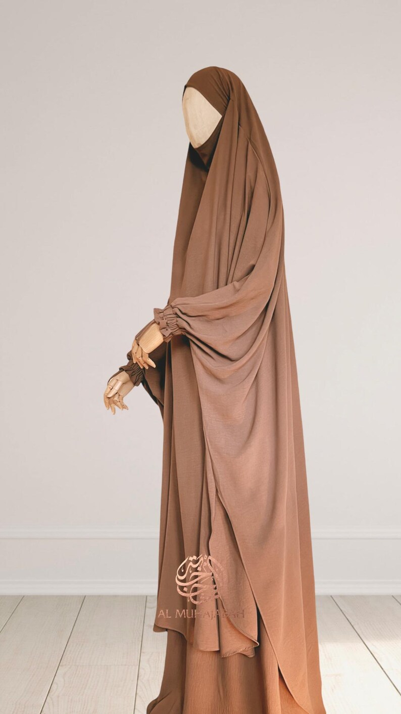 2 Piece Round Long Jilbab - Etsy