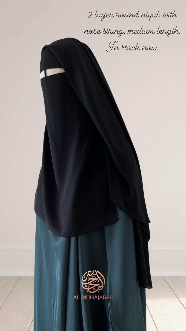 2 Layer Round Niqab With Nosestring - Etsy