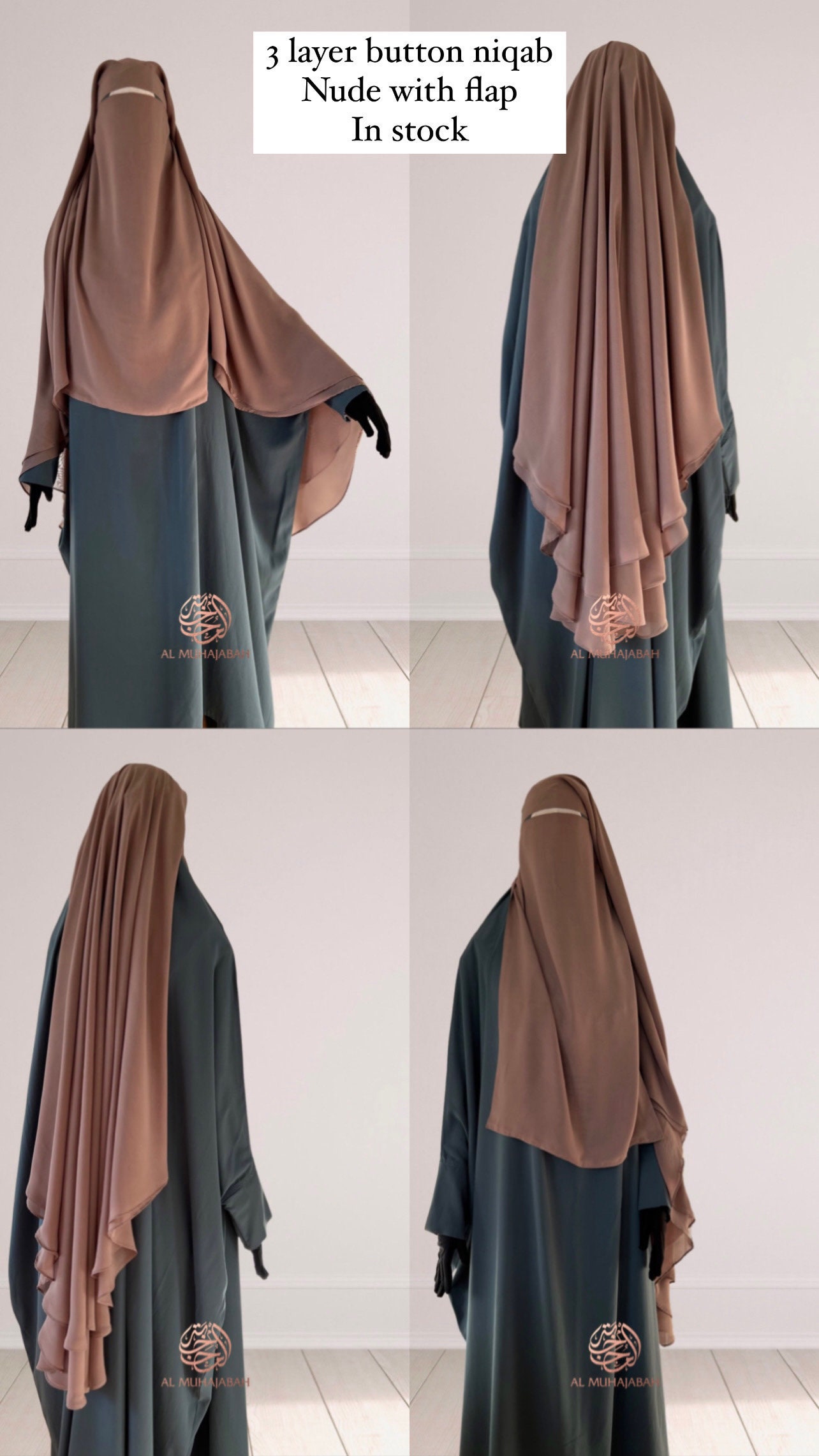 Flap Niqab 3 Layer Long. - Etsy