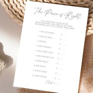 The Price is Right Game Template EDITABLE, the Price is Right Baby ...