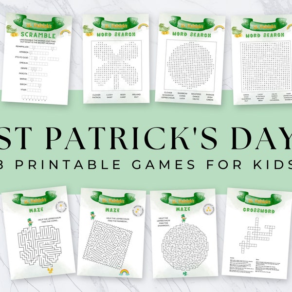 St Patricks Day Word Scramble - Etsy